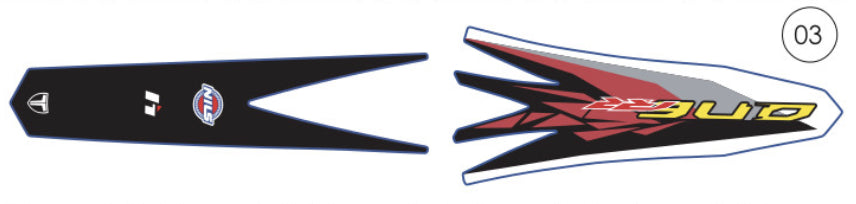 TRS ONE RR FRONT MUDGUARD STICKERS 2025