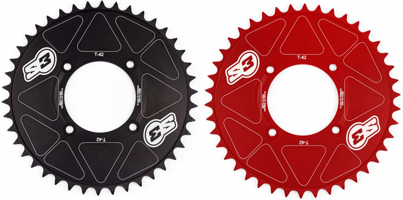 S3 LASER FIM APPROVED REAR SPROCKET RED OR BLACK